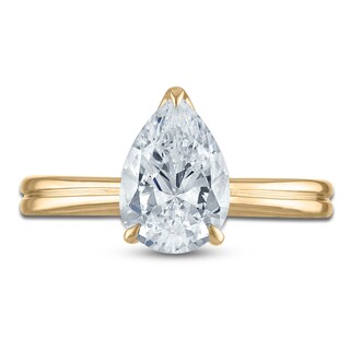 Certified Pear-Shaped Diamond Solitaire Engagement Ring 1-1/2 ct tw 14K Yellow Gold (I/I1) | Jared