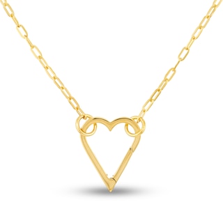 Heart Push Lock Charm 14K Yellow Gold | Jared