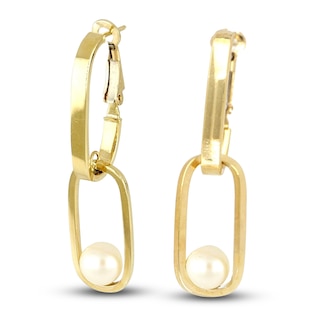 Freshwater Cultured Pearl Dangle Earrings 14K Yellow Gold | Jared