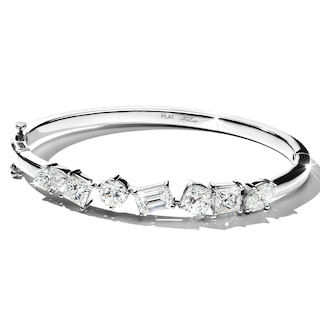 Jared Atelier Diamond Bangle Bracelet 4-7/8 ct tw Marquise/Princess/ Round/Cushion/Oval/Emerald ...