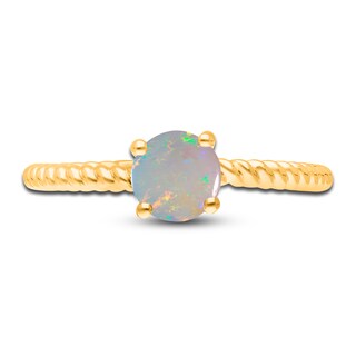 Kallati Round-Cut Natural Opal Ring 14K Yellow Gold | Jared