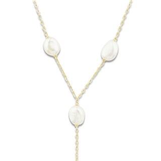 Freshwater Cultured Pearl Station Necklace 14K Yellow Gold 18" | Jared