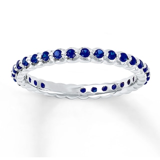 Stackable Ring Lab-Created Sapphires Sterling Silver | Jared