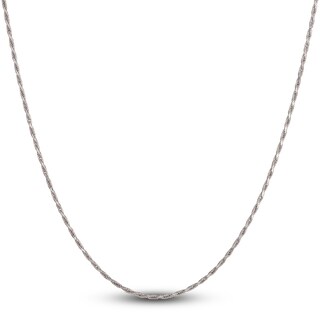 Diamond-Cut Solid Rope Necklace 14K White Gold 18" 1.18mm | Jared