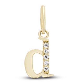 Initial D Necklace Charm Diamond Accents 10K Yellow Gold | Jared