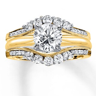 Diamond Enhancer Ring 5/8 ct tw Round-cut 14K Yellow Gold | Jared