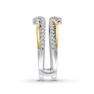 Diamond Enhancer Ring 3/8 ct tw Round-cut 14K Two-Tone Gold | Jared