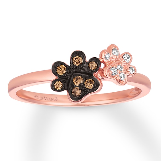 Le Vian Paw Prints Ring 1/15 ct tw Diamonds 14K Strawberry Gold | Jared