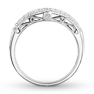 Diamond Contour Ring 1/6 carat tw Round 14K White Gold | Jared