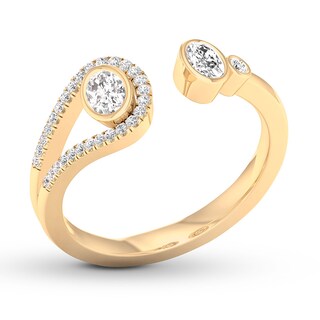 Diamond Deconstructed Ring 3/8 ct tw Oval/Round10K Yellow Gold | Jared