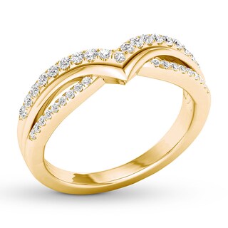 Diamond Contour Ring 1/3 carat tw Round 10K Yellow Gold | Jared