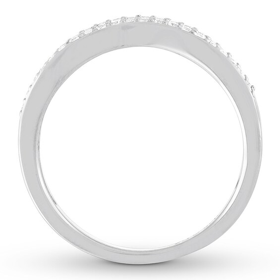 Diamond Contour Ring 1/4 carat tw Round 14K White Gold | Wraps and ...