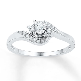 Diamond Promise Ring 1/6 ct tw Round 10K White Gold | Jared