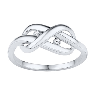 Infinity Knot Ring 1/20 ct tw Diamonds Sterling Silver | Jared
