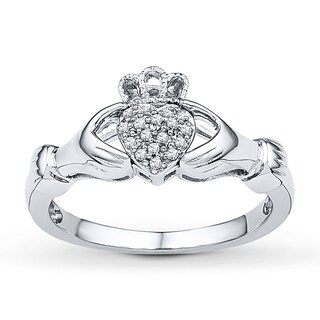 Claddagh Ring 1/15 ct tw Diamonds Sterling Silver | Jared
