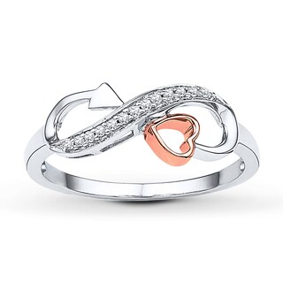 Infinity Ring 1/20 ct tw Diamonds Sterling Silver/10K Gold | Jared
