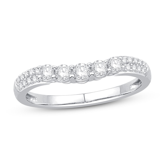 Diamond Contour Ring 3/8 ct tw Round 14K White Gold | Jared