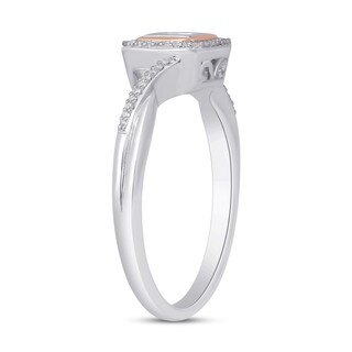 Diamond Ring 1/5 ct tw Round/Princess Sterling Silver/10K Rose Gold | Jared