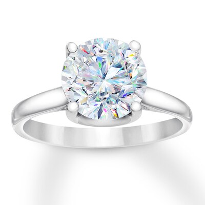 The Leo First Light Diamond Solitaire Ring 3 carats 14K White Gold | Jared