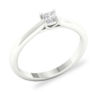 Diamond Solitaire Ring 1/4 ct tw Princess-cut 14K White Gold (SI2/I ...