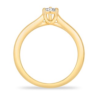 Diamond Solitaire Engagement Ring 1 ct tw Pear-shaped 14K Yellow Gold ...