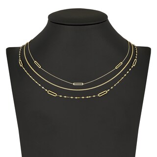 Wheat Chain Necklace Set 14K Yellow Gold | Jared