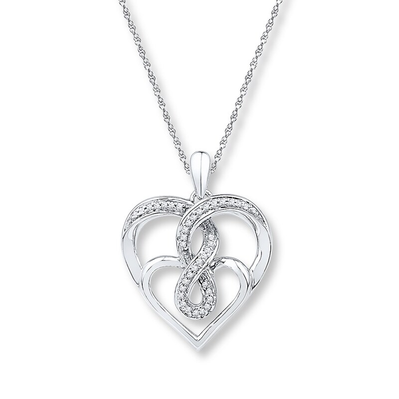 Diamond Double Heart Necklace