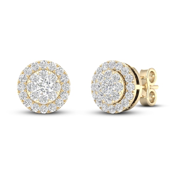 Diamond Stud Earrings 1/2 ct tw Round 10K Yellow Gold | Jared