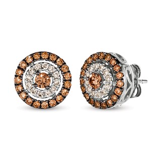 Le Vian Chocolate Diamond Earrings 5/8 ct tw Round 14K Vanilla Gold | Jared