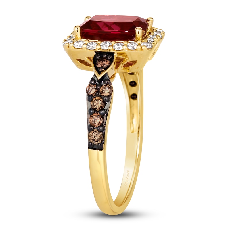 Le Vian Natural Rhodolite Garnet Ring 3/8 ct tw Diamonds 14K Honey Gold ...