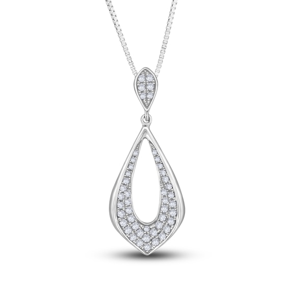 Diamond Pendant Necklace 1/3 ct tw Round 14K White Gold 18" | Jared