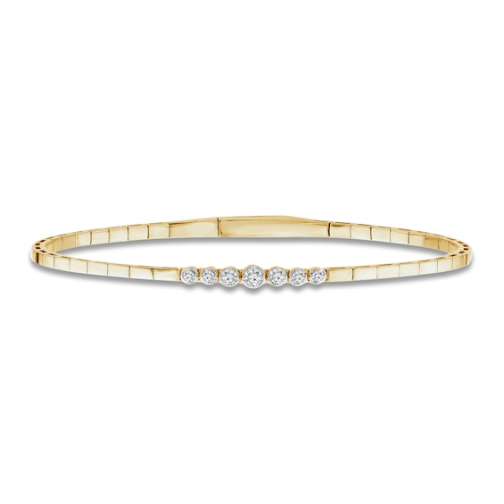 Diamond Flexi Bangle 1/5 ct tw 10K Yellow Gold | Jared