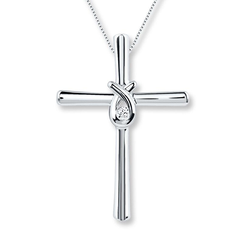 Cross Necklace Diamond Accent Sterling Silver | Jared