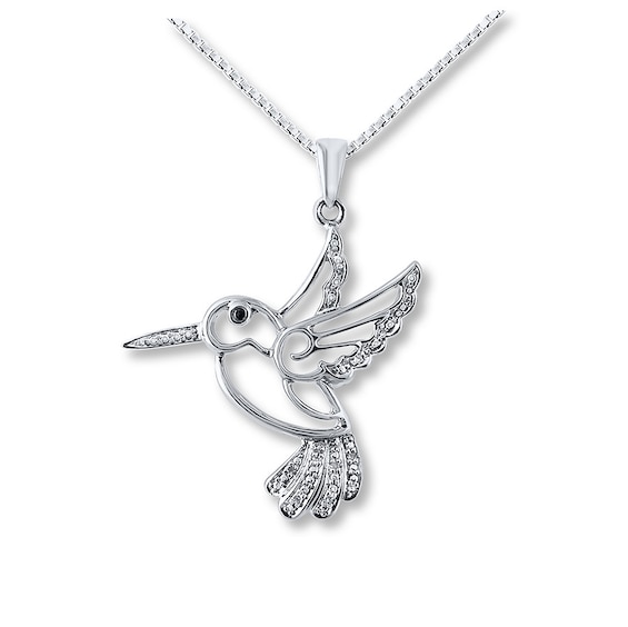 Hummingbird Necklace Diamond Accents Sterling Silver | Jared