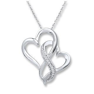 Infinity Heart Necklace 1/20 ct tw Diamonds Sterling Silver | Jared
