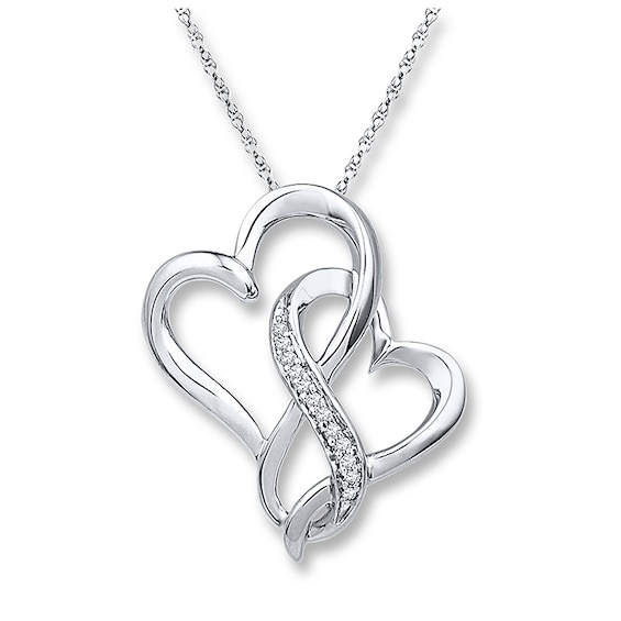 Infinity Heart Necklace 1/20 ct tw Diamonds Sterling Silver | Jared