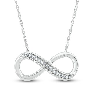 Diamond Infinity Necklace 1/10 ct tw Round Sterling Silver | Jared