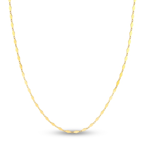 Solid Mirror Link Chain Necklace 14K Yellow Gold 20" | Jared