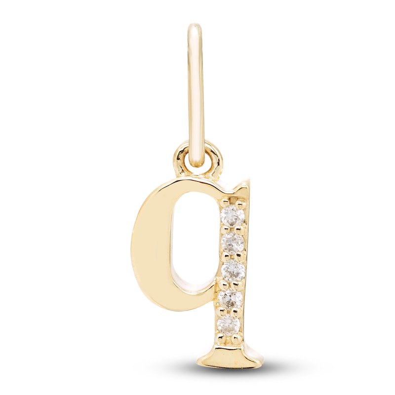 Diamond Accent Letter Q Charm 10K Yellow Gold | Jared