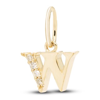 Diamond Accent Letter W Charm 10K Yellow Gold | Jared