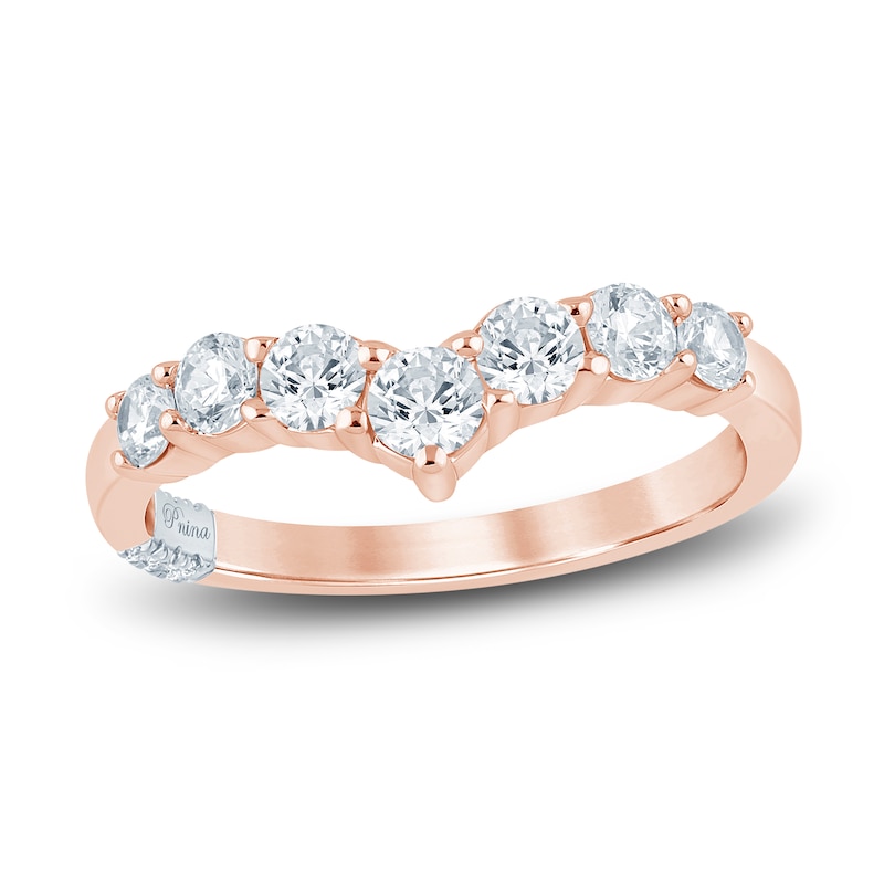 Pnina Tornai Diamond Contour Wedding Band 3/4 ct tw 14K Rose Gold | Jared