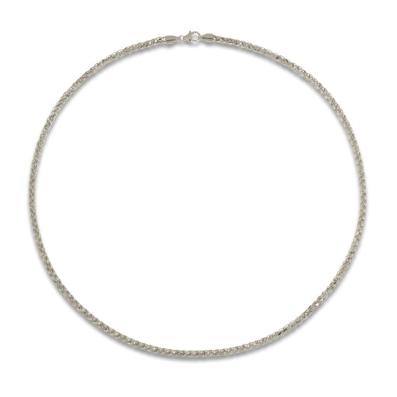 Hollow Wheat Chain Necklace 14K White Gold 20" 3.0mm | Jared