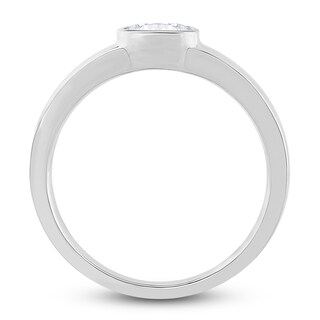 Diamond Solitaire Engagement Ring 1/2 ct tw Oval 14K White Gold (I/SI2 ...