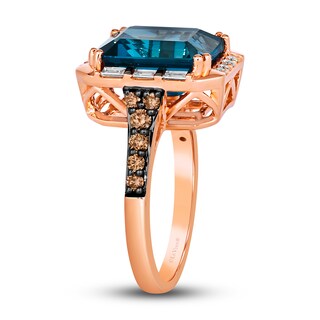 Le Vian Natural Blue Topaz Ring 5/8 ct tw Round 14K Strawberry Gold | Jared