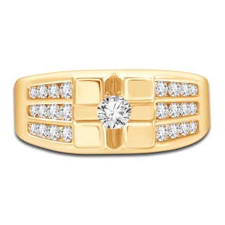 Men's Diamond Ring 1 ct tw Round 14K Yellow Gold | Jared