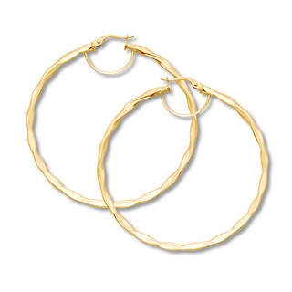 Round 50mm Hoop Earrings 10K Yellow Gold | Jared