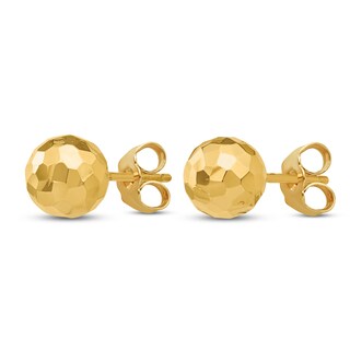 Diamond-Cut Ball Stud Earrings 14K Yellow Gold | Jared