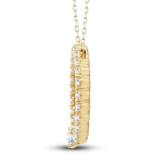 Diamond Circle Pendant Necklace 2 ct tw Round 14K Yellow Gold 18" | Jared