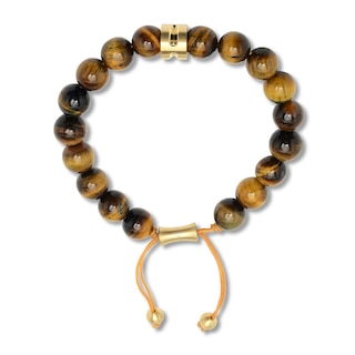 Men's Natural Quartz Bead Bolo Bracelet Stainless Steel | Jared