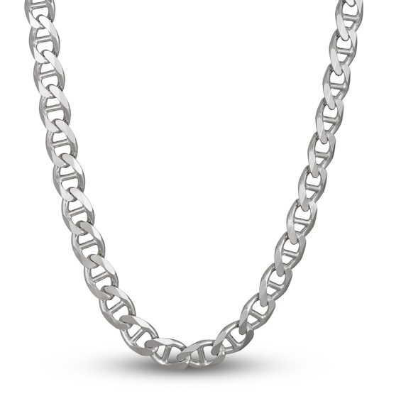 Men's Solid Mariner Chain Necklace Sterling Silver 10.9mm 24" | Jared
